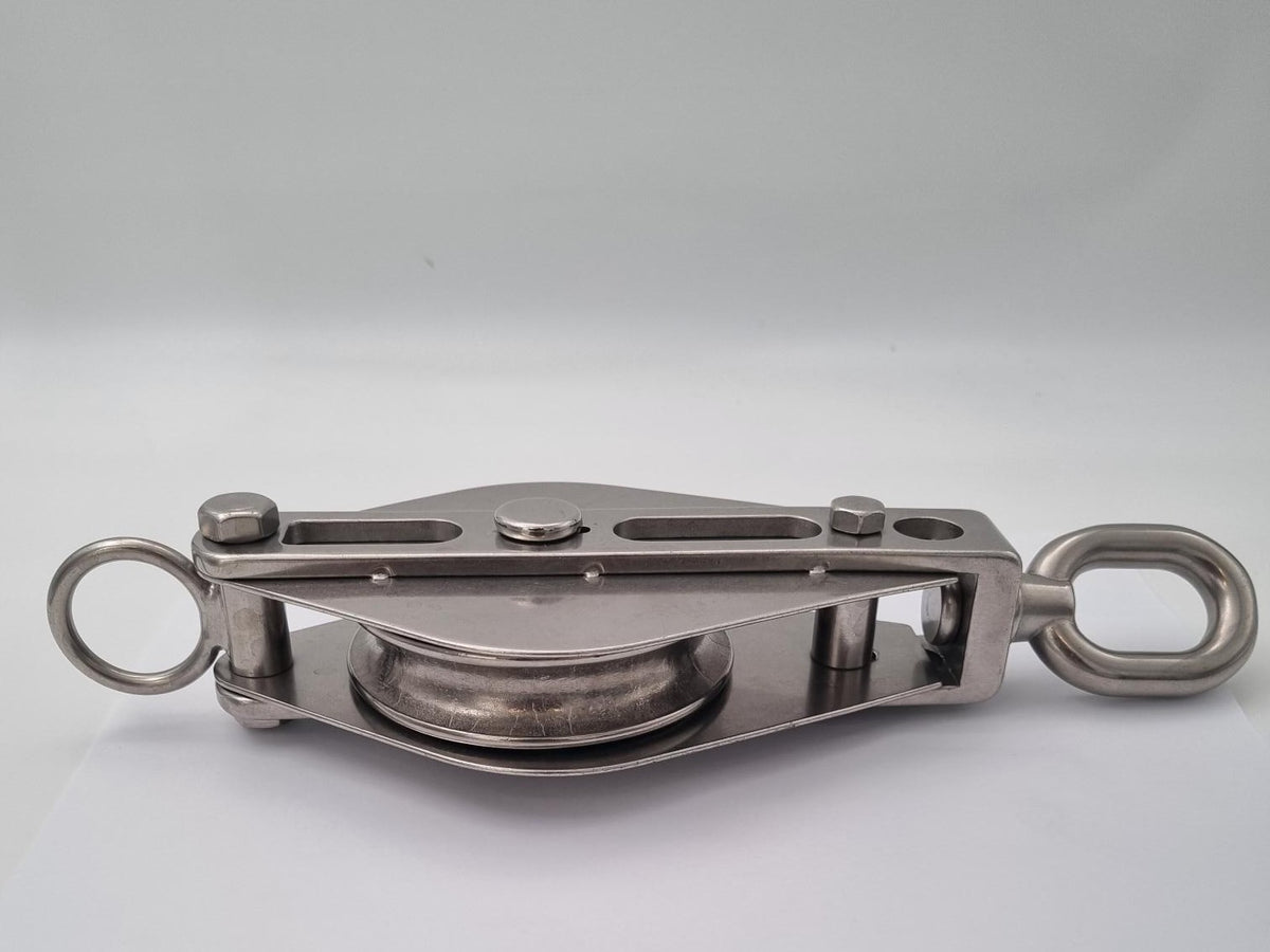 Block pulley trawl stainless steel 100mm sheave – Boat NZ