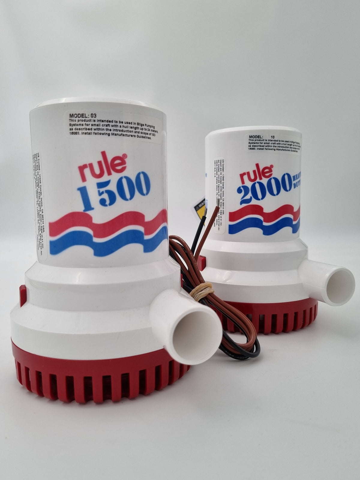 Rule Submersible Bilge Pumps 1500GPH or 2000GPH - 12v or 24v – Boat NZ