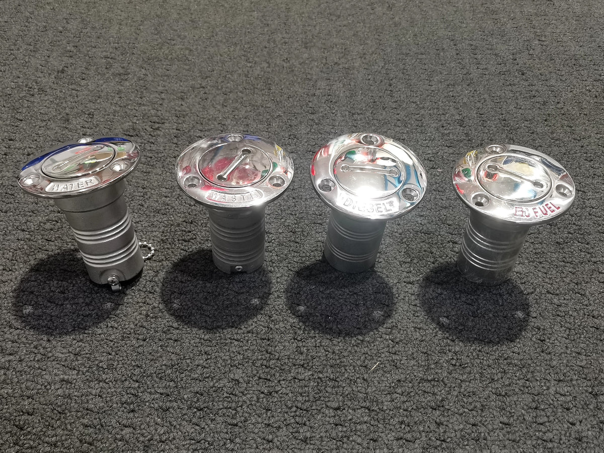 Deck Filler 38mm or 50mm stainless fuel water or waste – Boat NZ