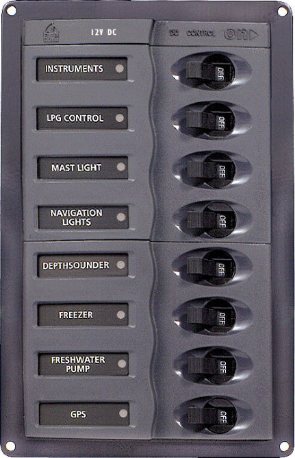 8 Way Vertical Switch Panel – Boat NZ