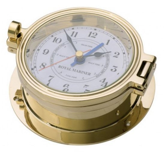 Tide/Time Clock Pol Brass - 90mm, 140mm base dia. – Boat NZ
