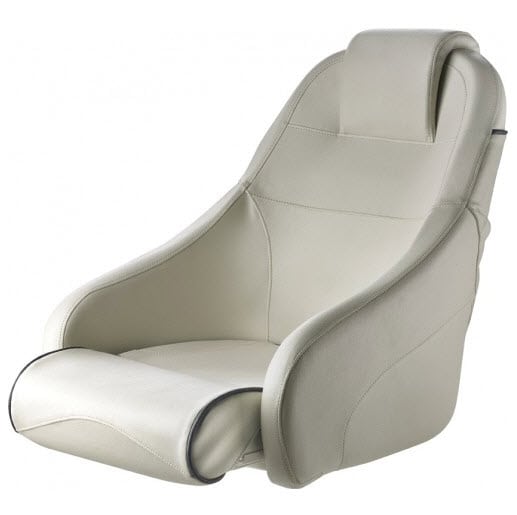 White Flip-up Seat and headrest – Boat NZ