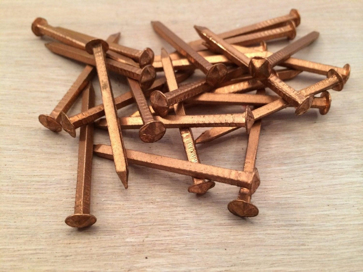 Copper Nails Square Shank Rose Head Per 100 16 sizes – Boat NZ